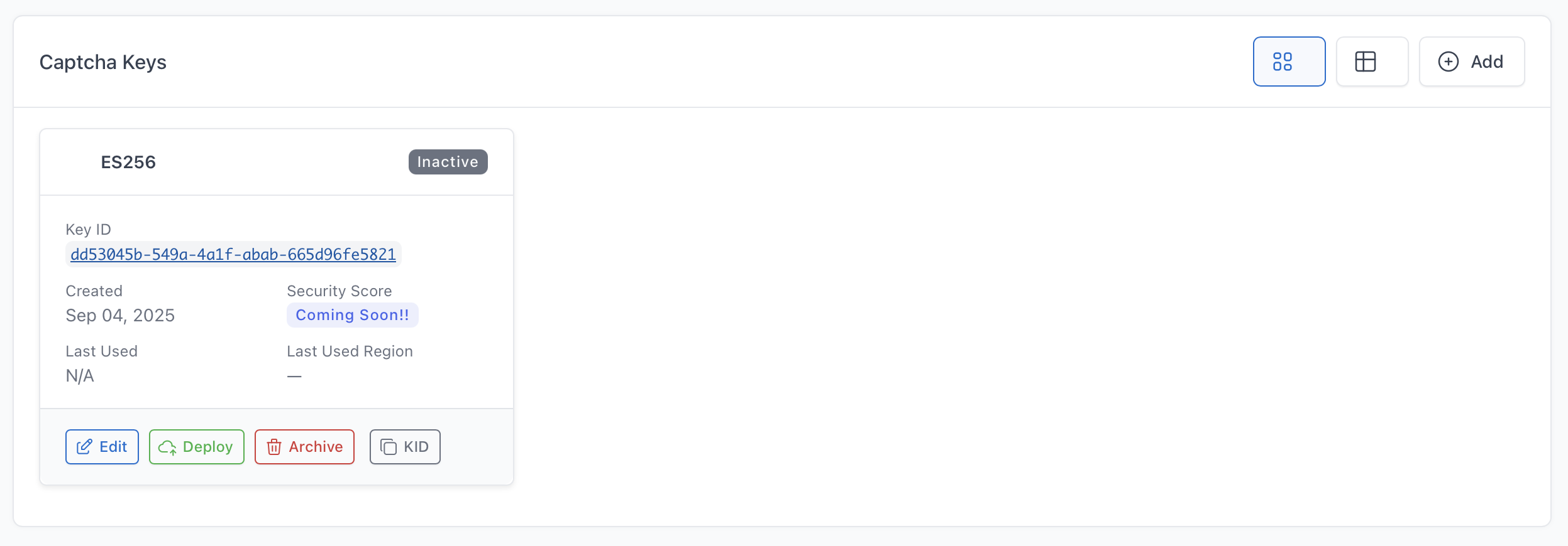 Viewing and Creating Keys – App47, Inc.